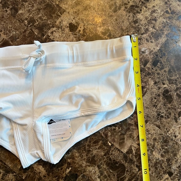 Swim | New Sporti Active Ribbed Cheeky Boyshort Swim Bottom White Small ...